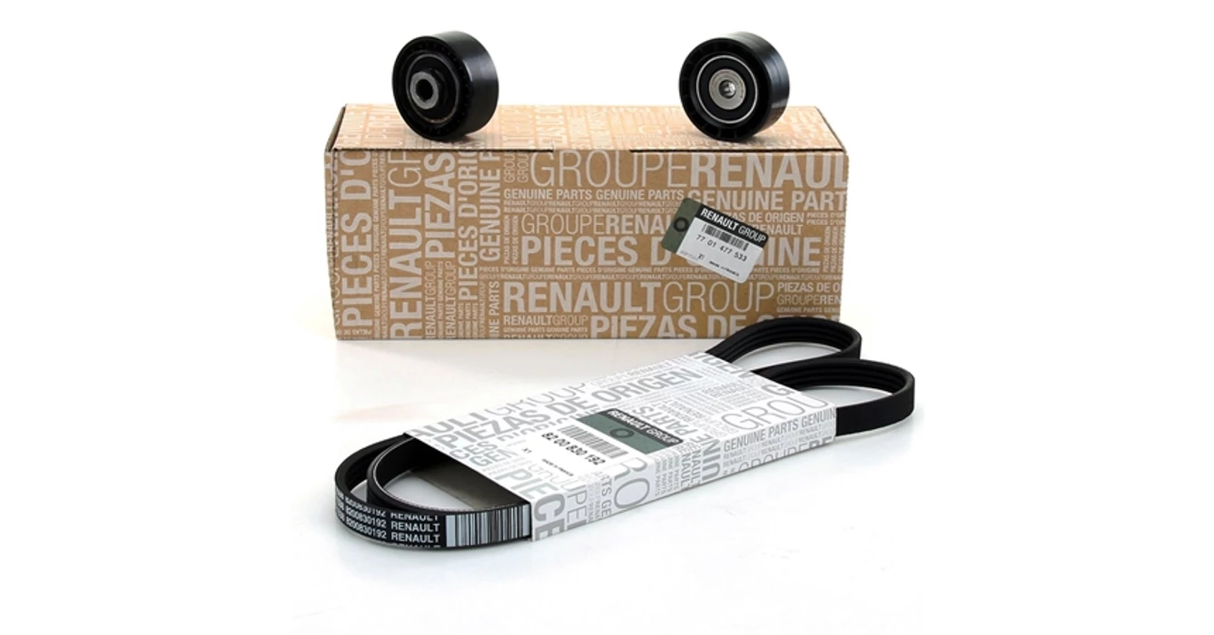 Dacia Logan I 1.2 gyári új hosszbordás szíj szett, Pk szíj 4PK1538 2006 ...